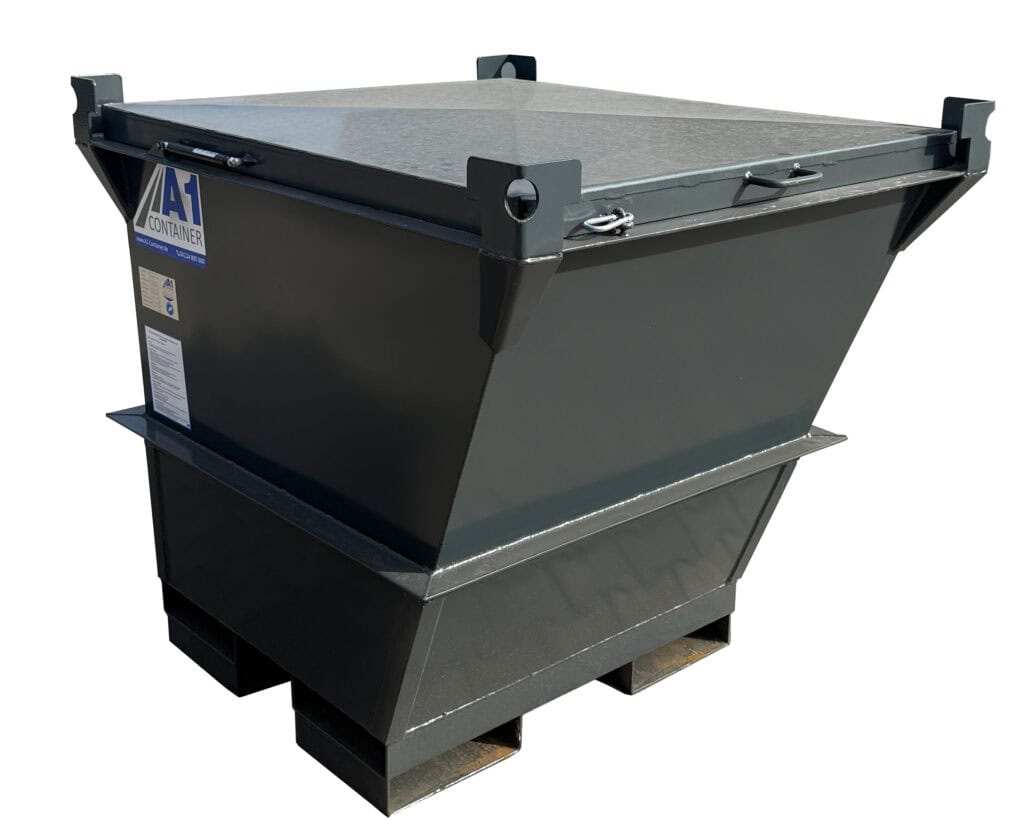 Metallbox - Lagerbox mit Deckel - RAL 7016 Anthrazitgrau | a1-container.de